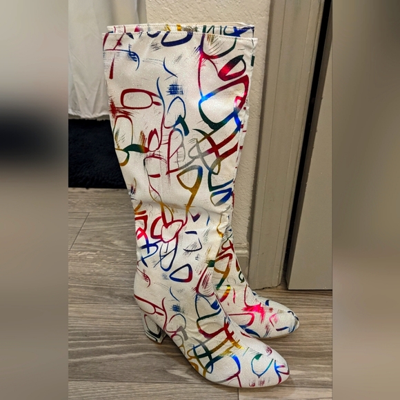 Shoes | Nwot Graffiti Letter Boots | Poshmark